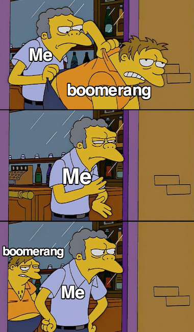 File Moe Tossing Barney From Moe S Meme 4 Jpg Meming Wiki