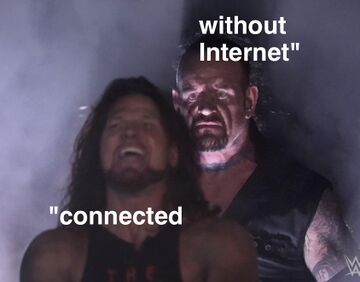 Undertaker Standing Behind AJ Styles - Meming Wiki