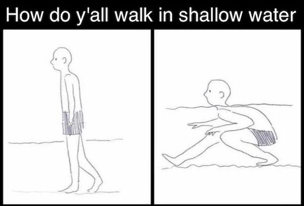 How Do Y'all Walk in Shallow Water - Meming Wiki